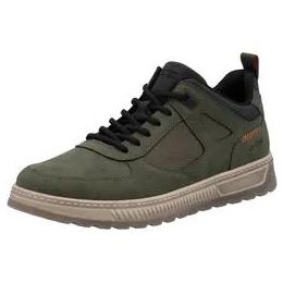 Sneaker Rieker, Herren, Gr. 40, schwarz (khaki, schwarz), Nubuklederimitat, Textil, kontrastfarbene Details, Schuhe Sneaker, Schn&uuml;rschuh, Halbschuh, Outdoorschuh mit gepolstertem Schaftrand