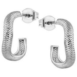 Paar Creolen Firetti "Schmuck Geschenk Silber 925 Ohrschmuck Ohrringe Schlangenketten-Optik", silberfarben, Ohrringe, Damen, 18,7mm, Silber 925 (Sterlingsilber)