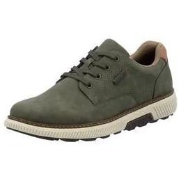 Sneaker Rieker, Herren, Gr. 41, braun (moosgr&uuml;n, braun), Lederimitat, unifarben, Schuhe Sneaker, Halbschuh, Schn&uuml;rschuh, Casual Sneaker mit weichem Schaftrand, TEX