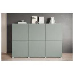 Highboard OTTO HOME "Kenia, moderne grifflose Hochkommode mit 6 T&uuml;ren, Breite 180 cm", gr&uuml;n (salbei), B:180cm H:125cm T:39,5cm, FSC-zertifizierter Holzwerkstoff, Sideboards, Highboard, Push-to-Open-Fronten, h&ouml;henverstellbaren Einlegeb&ouml;den