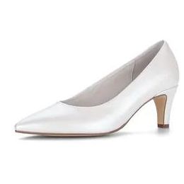 Pumps Gabor "Eleganter Pump", Damen, Gr. 38,5, creme, Schuhe Pumps