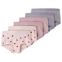 Hipster name it "NKFHIPSTER 6P BUTTERCREAM FLORAL NOOS", M&auml;dchen, Gr. 104, 6 Stk., ballerina, Jersey, Obermaterial: 95% Baumwolle, 5% Elasthan, bedruckt, unifarben, eng, Unterhosen