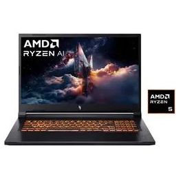 Acer Gaming-Notebook "Nitro V ANV17-41 RTX 5050/5060/5070", schwarz (obsidian schwarz), 16 GB RAM 512 GB SSD, Ryzen 5, Windows11Home64Bit, Notebooks, Topseller