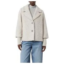 Kurzmantel comma, Damen, Gr. 44, beige (sand), Boucl&eacute;, Obermaterial: 79% Polyacryl, 16% Wolle, 5% Polyester. Futter: 100% Polyester, Strukturmuster, unifarben, regular fit taillenbedeckt, Rippb&uuml;ndchen, M&auml;ntel Kurzmantel, mit Rippb&uuml;ndchen