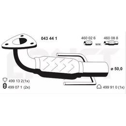 VEGAZ Abgasrohr or262ebern vorne f&uuml;r OPEL