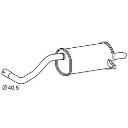 VEGAZ Endschalld&auml;mpfer rs427 hinten f&uuml;r RENAULT
