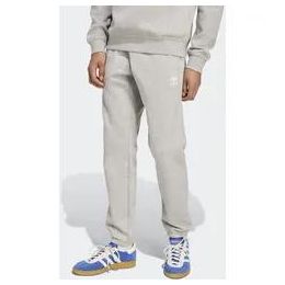 Sporthose Adidas ORIGINALS "TREFOIL ESSENTIALS", Herren, Gr. M, N-Gr, grau (medium grau heather, wei&szlig;, normal, gr.), Obermaterial: 70% Baumwolle, 30% Polyester, Hosen Sporthose, schmale Passform, mit flauschiger Innenseite, mit Rippb&uuml;ndchen