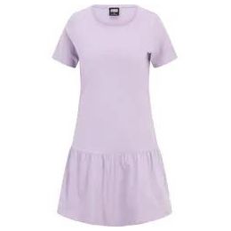 Shirtkleid Urban Classics "Urban Classics Damen Ladies Valance Tee Dress", Damen, Gr. M, US-Gr&ouml;&szlig;en, lila, 100% Baumwolle, unifarben, loose fit, Rundhals, Kleider Shirtkleid