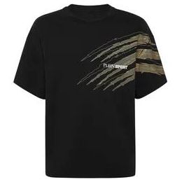 T-Shirt Plein Sport "Scratch", Damen, Gr. XS, 0293, schwarz, lightgold, Obermaterial: 100% Baumwolle, Shirts T-Shirt