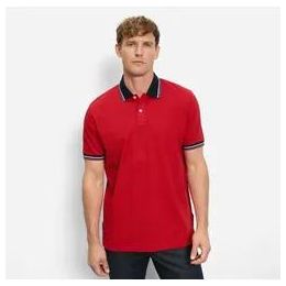 Poloshirt OLYMP "Casual", Herren, Gr. XL, rot, Piqu&eacute;, Obermaterial: 100% Baumwolle, Shirts, farbliche Kontrast-Details