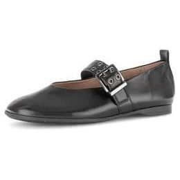 Ballerina Gabor "Eleganter Ballerina", Damen, Gr. 38, schwarz, Schuhe Ballerina
