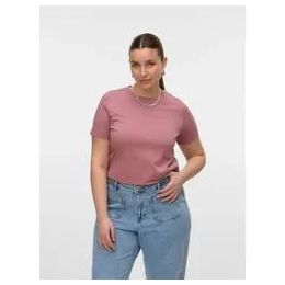 V&eacute;ro Moda Kurzarmshirt VERO MODA "VMPAULINA SS T-SHIRT GA JRS NOOS", Damen, Gr. L, rosa (nostalgia rose), Jersey, Obermaterial: 100% Baumwolle, unifarben, normal, Rundhals, Shirts, Baumwolle, regular fit