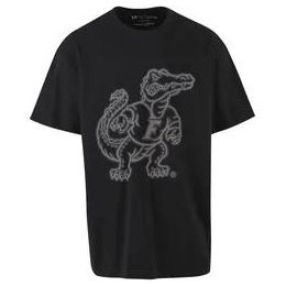 MT Upscale T-Shirt "Upscale by Mister Tee Florida Gators Dark Gator Oversize Tee", Damen, Gr. M, schwarz, 100% Baumwolle, UPSCALE BY MISTER TEE, bedruckt, oversize, Rundhals, Shirts T-Shirt