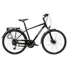 Trekkingrad KROSS "Trekkingrad Trans 7.0 schwarz 20 G&auml;nge" Gr. 48, schwarz (schwarz, schwarz), Fahrr&auml;der, 48cm, 28 Zoll (71,12cm) hinten: 28 Zoll (71,12cm)