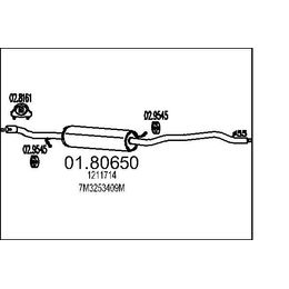 MTS MARKENTECHNIKSERVICEGMBH & CO. KG MTS Mittelschalld&auml;mpfer 0180650 f&uuml;r FORD VW