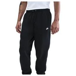Sporthose Nike SPORTSWEAR "M NK CLUB BB CUFF PANT", Herren, Gr. M, N-Gr, schwarz, schwarz, wei&szlig;, Obermaterial: 80% Baumwolle, 20% Polyester, Hosen Sporthose, mit angerautem Fleece innen, mit seitlichen Taschen