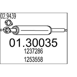 MTS MARKENTECHNIKSERVICEGMBH & CO. KG MTS Vorschalld&auml;mpfer 0130035 f&uuml;r Ford