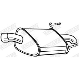 WALKER Endschalld&auml;mpfer 23032 f&uuml;r Opel Vaughall
