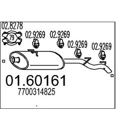 MTS MARKENTECHNIKSERVICEGMBH & CO. KG MTS Endschalld&auml;mpfer 0160161 f&uuml;r RENAULT