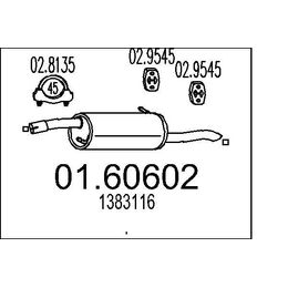 MTS MARKENTECHNIKSERVICEGMBH & CO. KG MTS Endschalld&auml;mpfer 0160602 f&uuml;r Ford