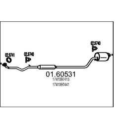 MTS MARKENTECHNIKSERVICEGMBH & CO. KG MTS Endschalld&auml;mpfer 0160531 f&uuml;r DAIHATSU
