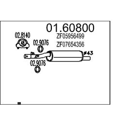 MTS MARKENTECHNIKSERVICEGMBH & CO. KG MTS Endschalld&auml;mpfer 0160800 f&uuml;r Peugeot Fiat Citro&euml;n