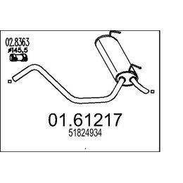 MTS MARKENTECHNIKSERVICEGMBH & CO. KG MTS Endschalld&auml;mpfer 0161217 f&uuml;r Fiat