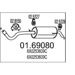 MTS MARKENTECHNIKSERVICEGMBH & CO. KG MTS Endschalld&auml;mpfer 0169080 f&uuml;r VW