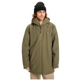 Regenjacke Quiksilver "Overcast 3K Parka", Herren, Gr. XXL, braun, Obermaterial: 65% Walkfrottier, 35% Nylon;, Jacken Regenjacke
