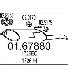 MTS MARKENTECHNIKSERVICEGMBH & CO. KG MTS Endschalld&auml;mpfer 0167880 f&uuml;r Peugeot