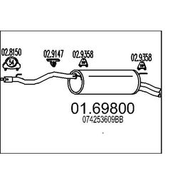 MTS MARKENTECHNIKSERVICEGMBH & CO. KG MTS Endschalld&auml;mpfer 0169800 f&uuml;r VW