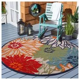 Teppich Sanat "Floral 2 Outdoor", bunt, H:6mm &Oslash;:150cm, Kunstfaser, Teppiche, Teppich, In- und Outdoor geeignet, florales Design, Balkon, Terasse