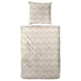 Bettw&auml;sche Primera "Feinbiber-Bettw&auml;sche Illusion", braun, B/L: 135cm x 200cm, 1 Stk., 1 Stk., Feinbiber, B/L: 80cm x 80cm, 2 Stk., Feinbiber, Obermaterial: 100% Baumwolle, Bettw&auml;sche, Bettw&auml;sche, mit ruhigem Muster