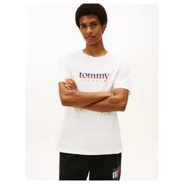 Tommy Hilfiger T-Shirt TOMMY JEANS "aus Jersey mit Logo", Herren, Gr. 3XL, beige (ecru), Single Jersey, Obermaterial: 100% Baumwolle, regular fit normal, Shirts T-Shirt