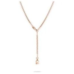 Kette mit Anh&auml;nger ECHTZEIT "Schmuck Geschenk Edelstahl Halskette The Sleek One", rosa (ros&eacute;goldfarben), Halsketten, Damen, Edelstahl, L: 56 B: 2mm, B:2mm