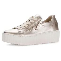 Sneaker Gabor "Sneaker low", Damen, Gr. 40, gold, Schuhe Sneaker