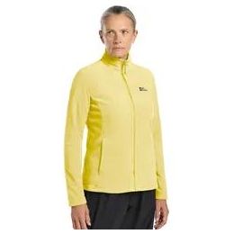 Fleecejacke Jack Wolfskin "TAUNUS FZ W", Damen, Gr. L (42/44), lemonice, Obermaterial: 100% Polyester. Futter: 100% Polyester, Jacken Fleecejacke