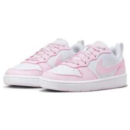 Sneaker Nike SPORTSWEAR "Court Borough Low Recraft", M&auml;dchen, Gr. 36,5, pink (wei&szlig;, pink), Synthetik, Textil, Schuhe Sneaker, Design auf den Spuren des Air Force 1 f&uuml;r Jugendliche