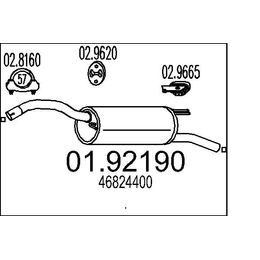 MTS MARKENTECHNIKSERVICEGMBH & CO. KG MTS Endschalld&auml;mpfer 0192190 f&uuml;r Fiat