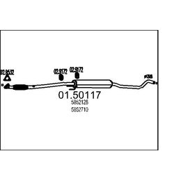 MTS MARKENTECHNIKSERVICEGMBH & CO. KG MTS Mittelschalld&auml;mpfer 0150117 f&uuml;r Opel
