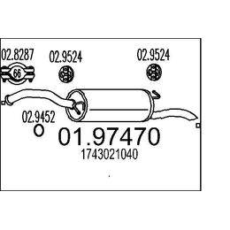 MTS MARKENTECHNIKSERVICEGMBH & CO. KG MTS Endschalld&auml;mpfer 0197470 f&uuml;r TOYOTA