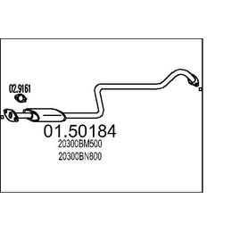 MTS MARKENTECHNIKSERVICEGMBH & CO. KG MTS Mittelschalld&auml;mpfer 0150184 f&uuml;r NISSAN