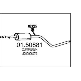 MTS MARKENTECHNIKSERVICEGMBH & CO. KG MTS Mittelschalld&auml;mpfer 0150881 f&uuml;r DACIA