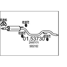MTS MARKENTECHNIKSERVICEGMBH & CO. KG MTS Mittelschalld&auml;mpfer 0153730 f&uuml;r Opel