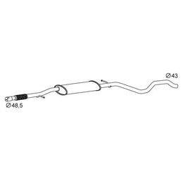 VEGAZ Mittelschalld&auml;mpfer ls146 f&uuml;r ALFA ROMEO