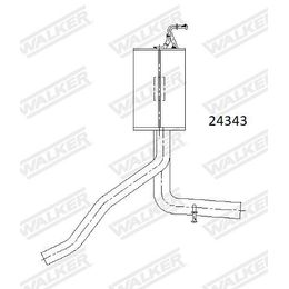 WALKER Endschalld&auml;mpfer 24343 f&uuml;r Ford