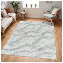 Hochflor-Teppich LIVABLISS "GENOVA", grau, B:160cm H:37mm L:213cm, Kunstfaser, Teppiche