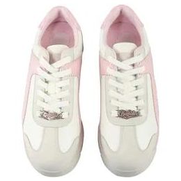 Trainingsschuh Buffalo "Buffalo MALIBU", Damen, Gr. 38, cream, rose, wei&szlig;, Polyurethan, Schuhe