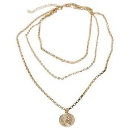 Edelstahlkette Urban Classics "Urban Classics Unisex Layering Amulet Necklace", gold, Halsketten, Damen, onesize, Edelstahlkette