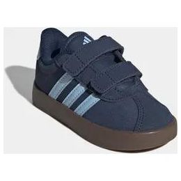 Sneaker Adidas SPORTSWEAR "VL COURT 3.0", M&auml;dchen, Gr. 22, night indigo, clear sky, gum5, Leder, Synthetik, Schuhe Sneaker, f&uuml;r Kinder, inspiriert vom Design des Adidas samba